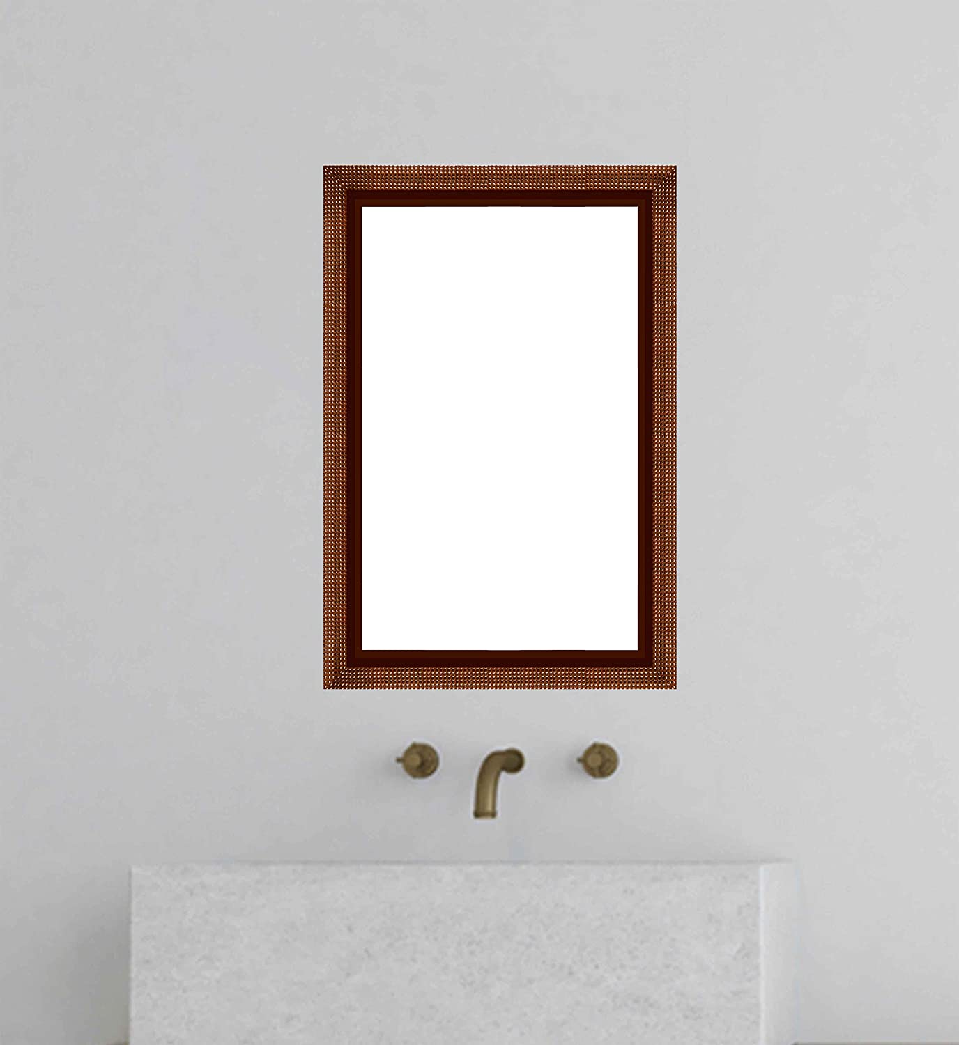 Dark brown framed mirror Stylish Framed Wall Mirror at affordable price.